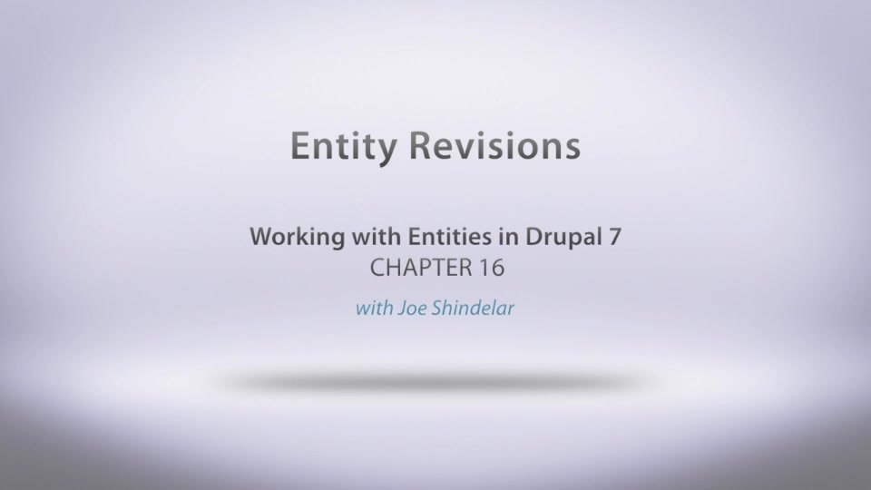 Entity Revisions | Drupal 7