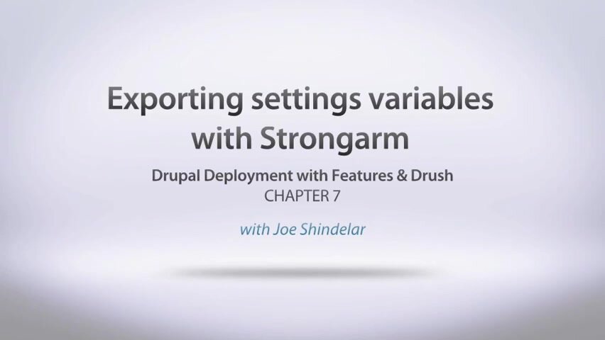 Exporting Settings Variables with Strongarm | Drupal 7