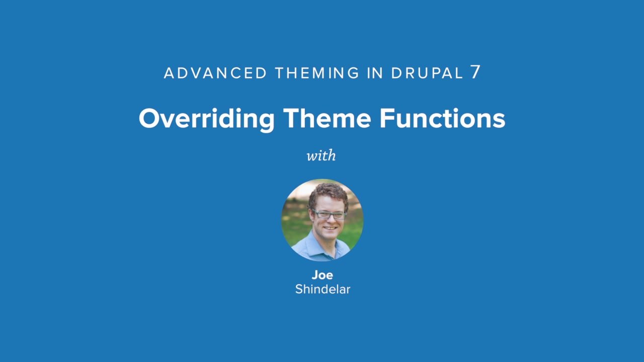 Overriding Theme Functions Drupal 7