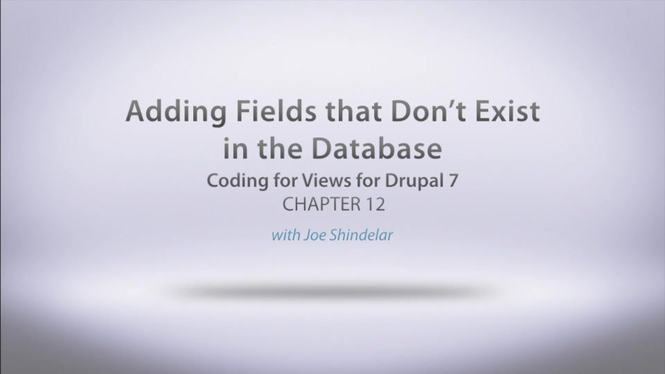 Adding Fields That Do Not Exist in the Database | Drupal 7