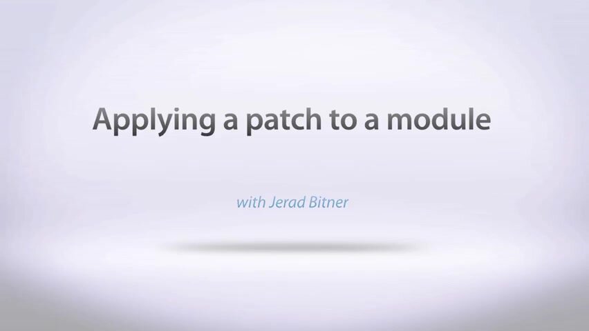 Applying a Patch to a Module