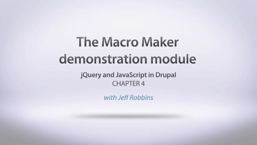 The jQuery Macro Maker Demonstration Module | Drupal 7