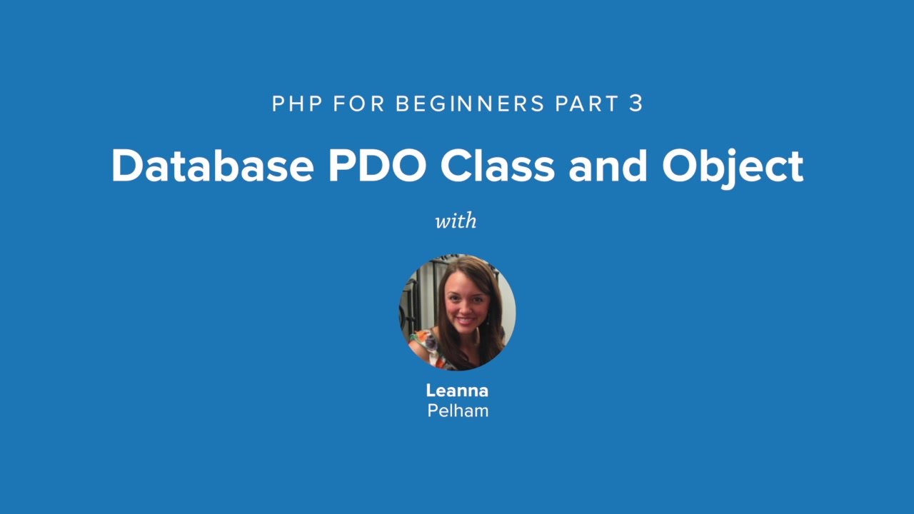 Database PDO Class and Object