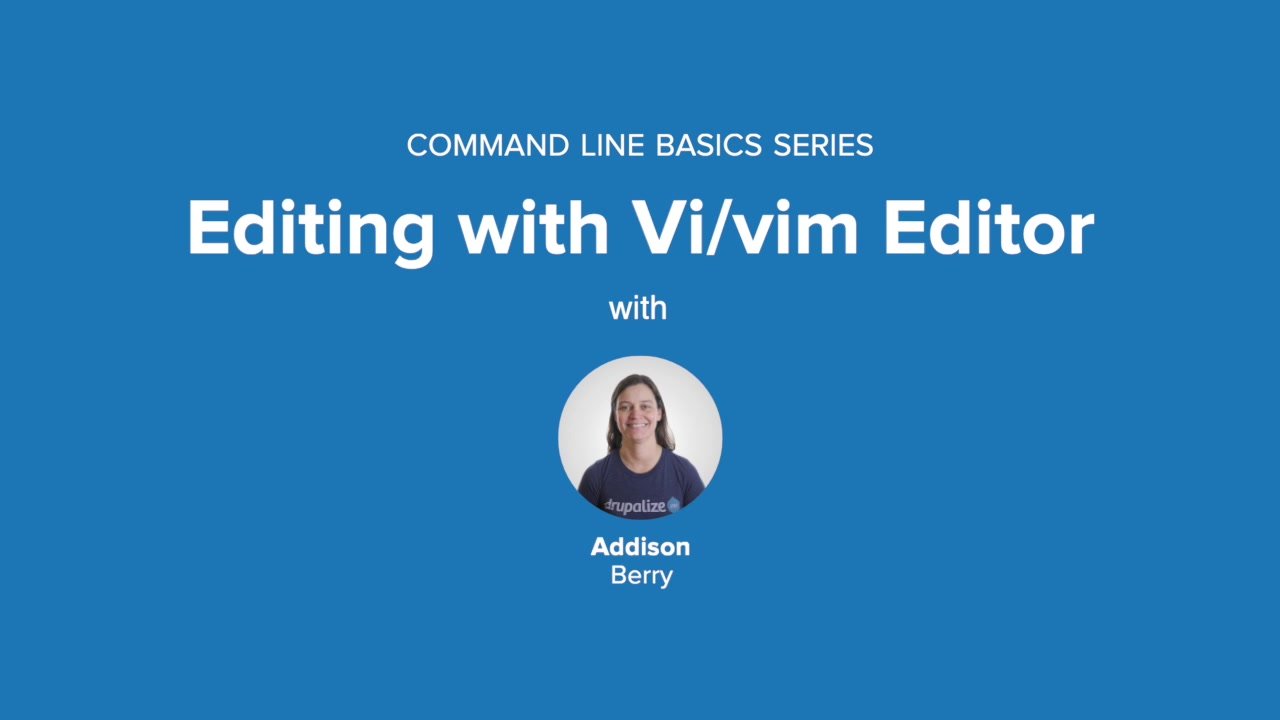Editing with Vi/vim Editor