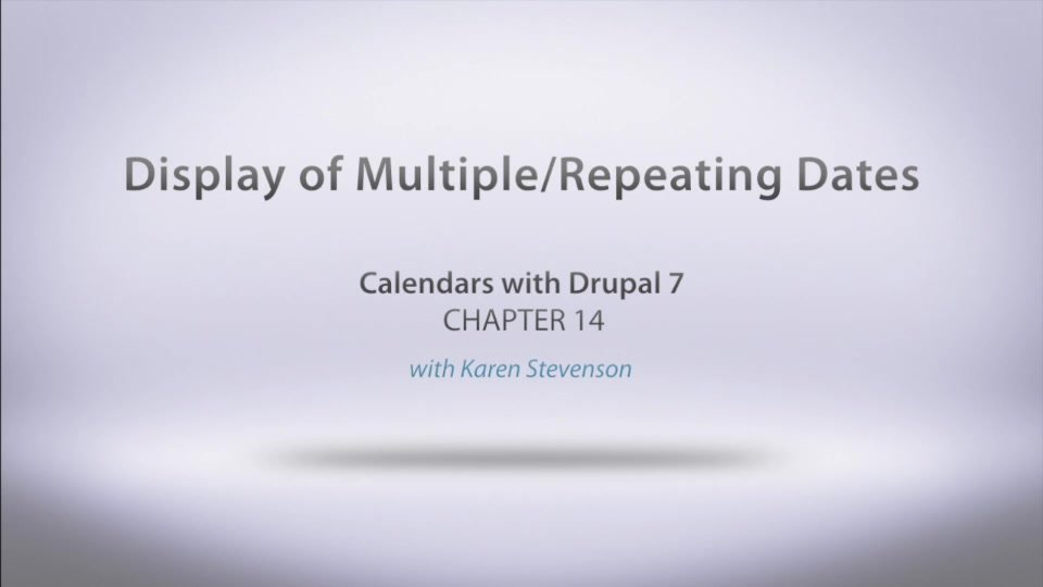 Display of Multiple/Repeating Dates | Drupal 7