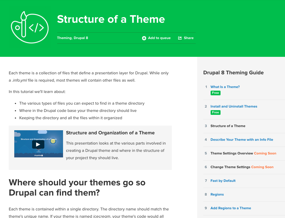 Site Update: Navigation for Tutorials | Drupalize.Me