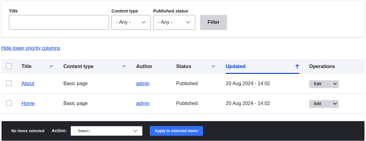 5.3. Editing a Content Item | Drupal 8, Drupal 9, Drupal 10, and Drupal 11
