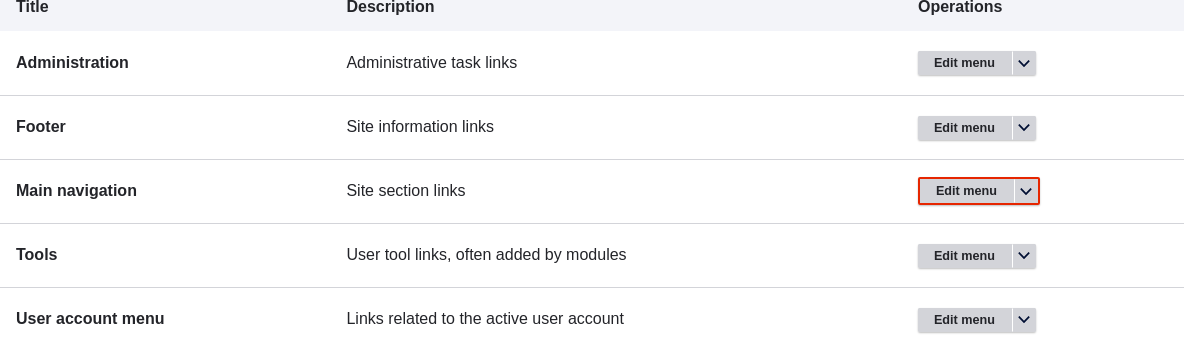 5.7. Changing the Order of Navigation | Drupal 8, Drupal 9, and Drupal 10