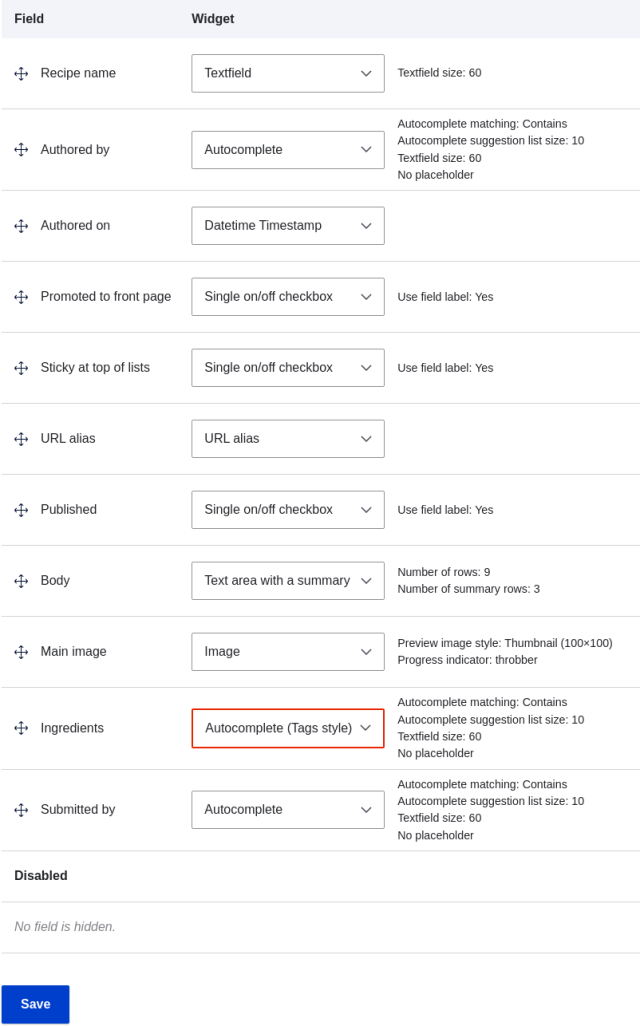 6.9. Changing Content Entry Forms | Drupal 8, Drupal 9, Drupal 10, and Drupal 11
