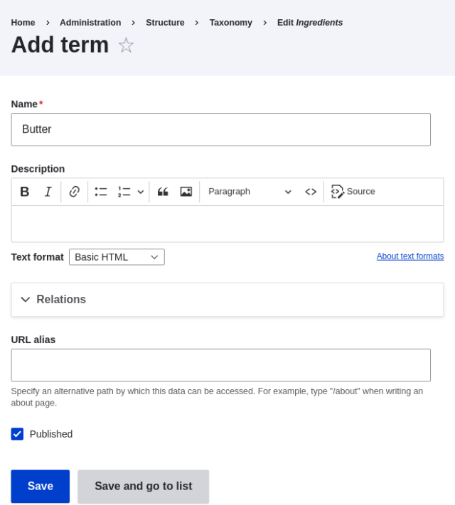 6.6. Setting Up a Taxonomy | Drupal 8, Drupal 9, and Drupal 10