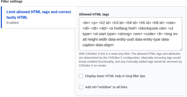 6.16. Configuring Text Formats and Editors | Drupal 8, Drupal 9, Drupal 10, and Drupal 11
